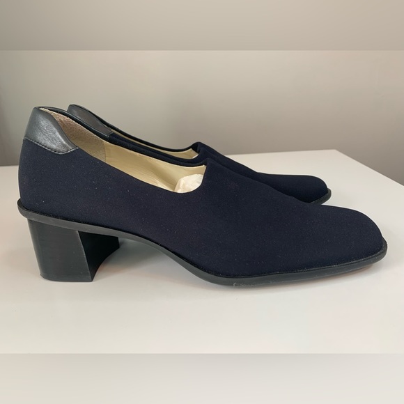 Talbots | Shoes | Womens Talbots Sutton Navy Blue Square Toe 2 Heel ...